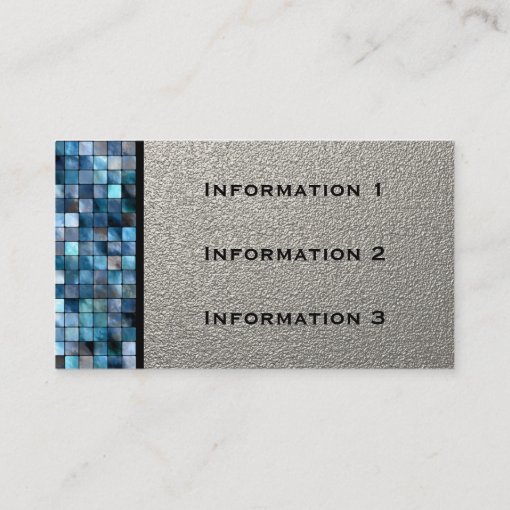 Blue Mosaic Tiles Business Cards | Zazzle