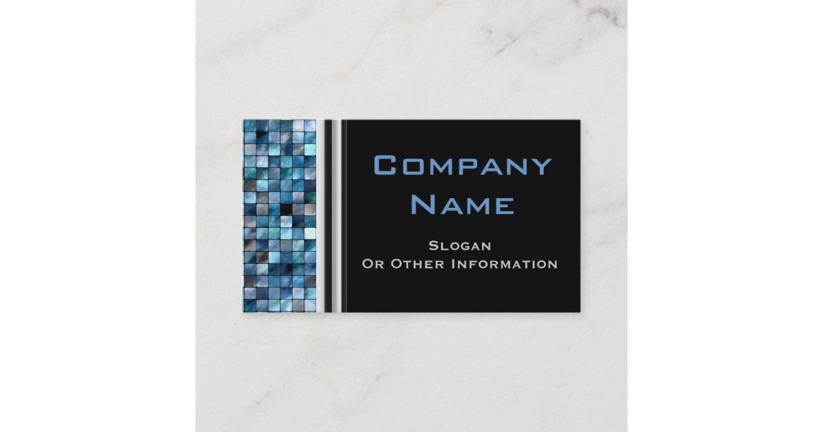 Blue Mosaic Tiles Professional Business Cards | Zazzle