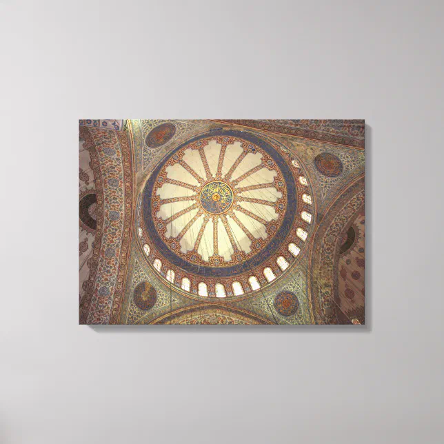 Blue Mosque Interior Istanbul, Turkey Canvas | Zazzle