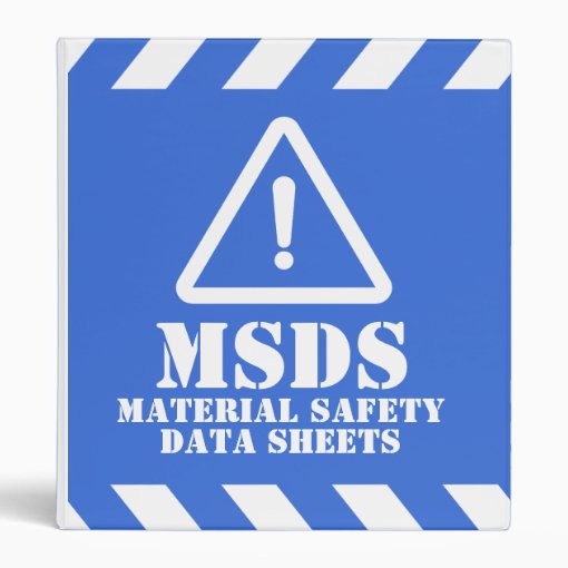Blue MSDS Material Safety Data Sheets Binder | Zazzle