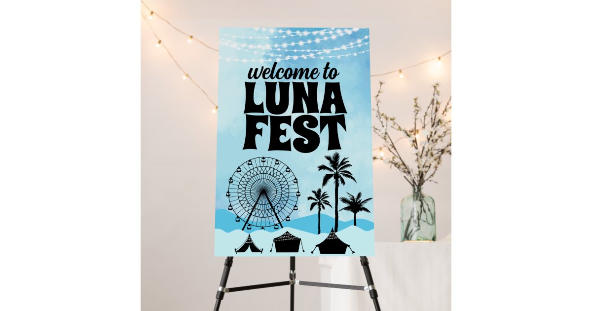 Blue Music Festival Welcome Sign | Zazzle