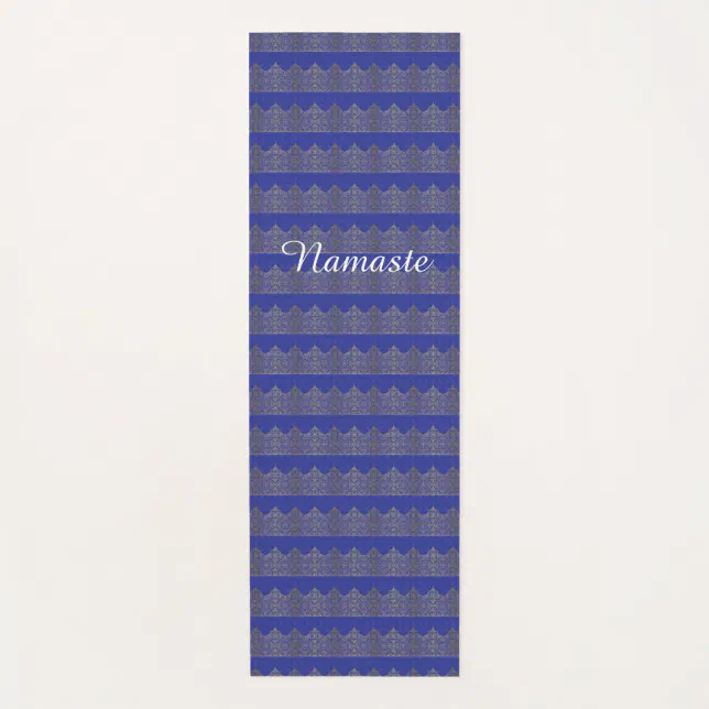 Blue Namaste yoga mat | Zazzle