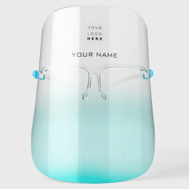 Blue Name Logo Color Therapy Beauty Covid19 Face Shield | Zazzle