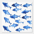 Blue Nautical Fish Watercolor Wallpaper | Zazzle