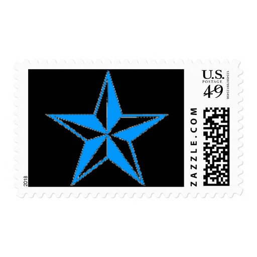 Blue Nautical Star Postage Stamp | Zazzle