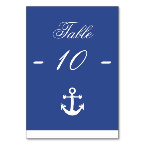 Blue Nautical Wedding Table Cards | Zazzle