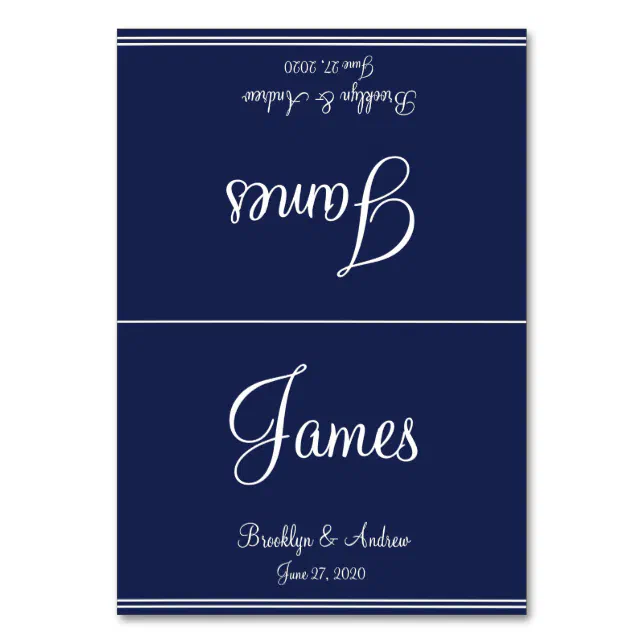 Blue Nautical Wedding Table Cards Seating Cards | Zazzle
