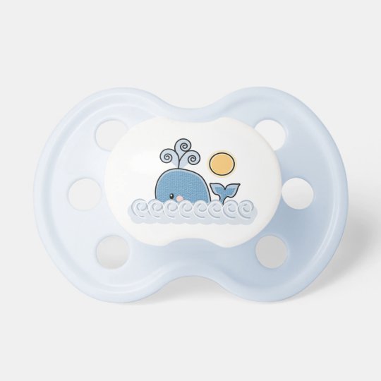 Blue Nautical Whale Pacifier | Zazzle.com