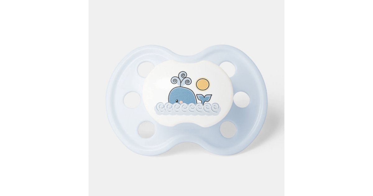 Blue Nautical Whale Pacifier | Zazzle