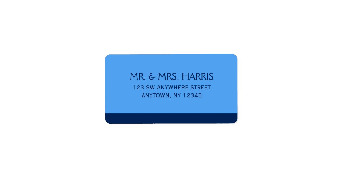 Blue Navy Border Label | Zazzle