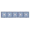 Blue Navy Gold Jewish Star of David Short Table Runner | Zazzle