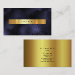 Blue Navy Nautical Gold Vip Ombre Glitter Business Card | Zazzle