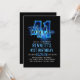 Blue Neon 41st Birthday Invitation | Zazzle