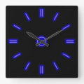 Blue Neon Clock | Zazzle