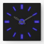 Blue Neon Clock | Zazzle