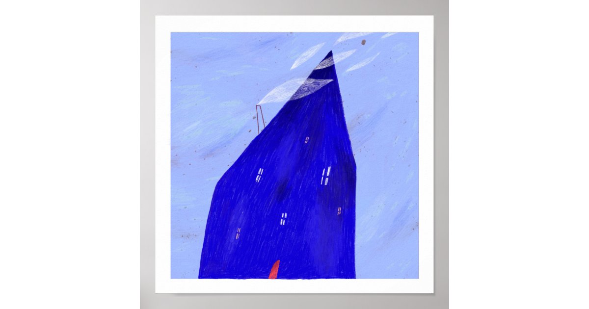 Blue night poster | Zazzle