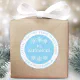 Blue North Pole Special Delivery from Santa Name Classic Round Sticker ...