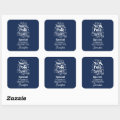 Blue North Pole Special OVERNIGHT DELIVERY FOR Square Sticker | Zazzle