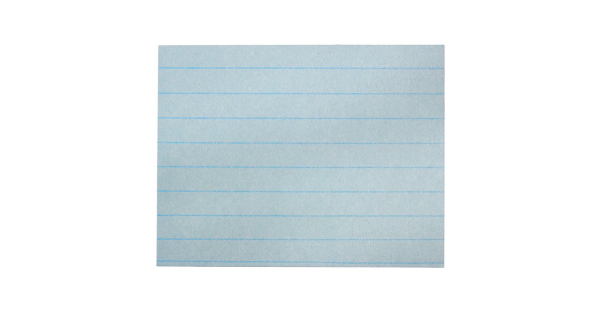 Blue Notebook Paper Notepad | Zazzle