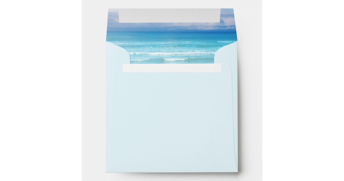 Blue Ocean Beach Envelope | Zazzle.com