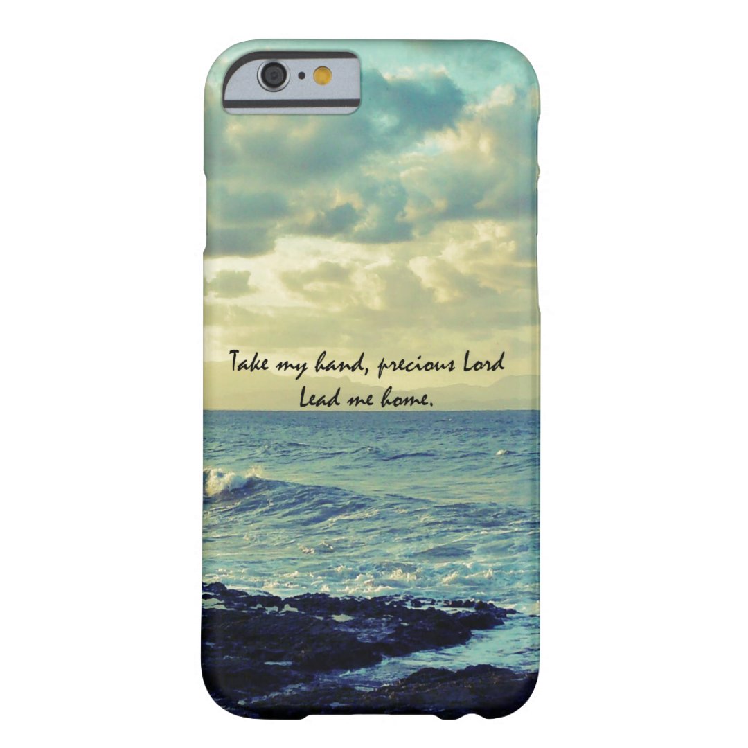 Blue Ocean Coast with Christian Hymn Lyric Case-Mate iPhone Case | Zazzle