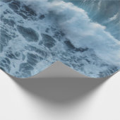 Blue Ocean Nautical Sea Waves Wrapping Paper | Zazzle