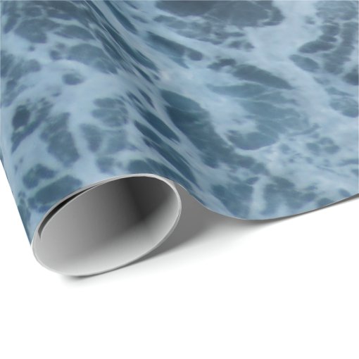 Blue Ocean Nautical Sea Waves Wrapping Paper | Zazzle
