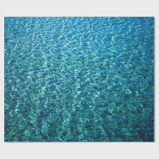 Blue Ocean Nautical Tropical Sea Wrapping Paper | Zazzle