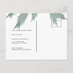 Blue Ocean & Sandy Beach Shoreline Moving Announcement Postcard | Zazzle