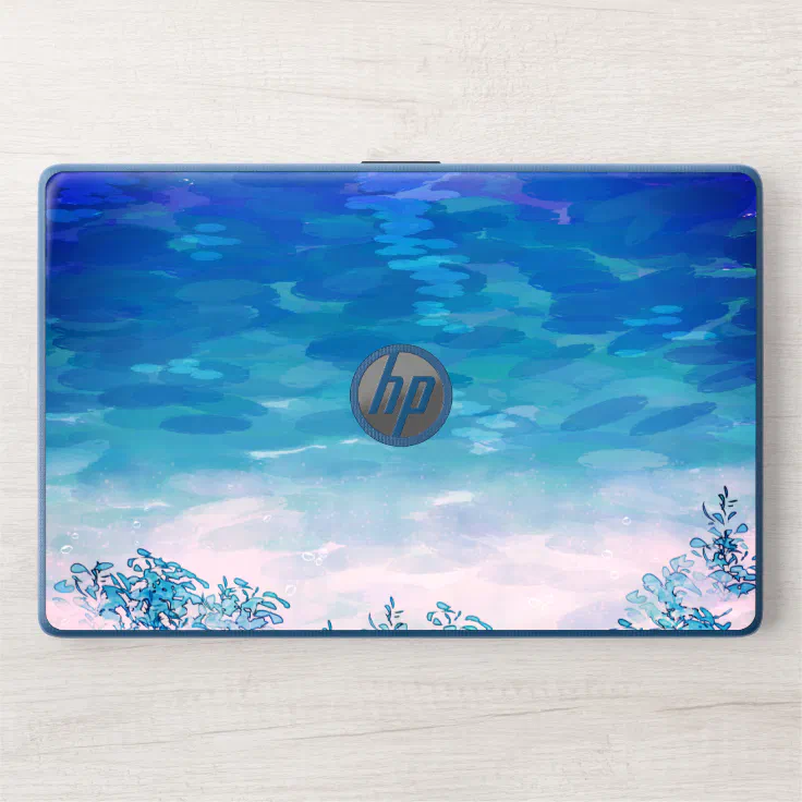 Blue Ocean Sea Beach HP Laptop Skin | Zazzle