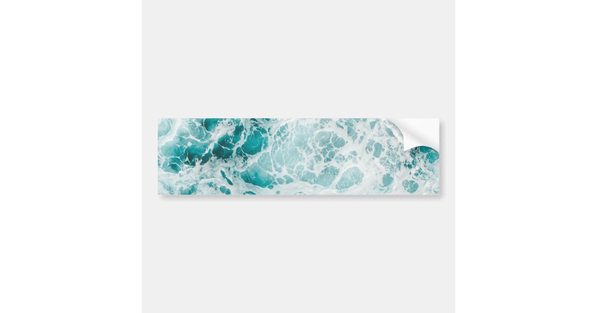 Blue Ocean Wave Bumper Sticker | Zazzle