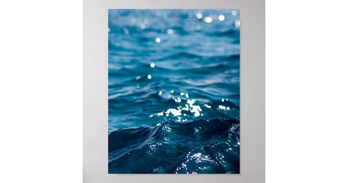 Blue Ocean Wave Poster | Zazzle