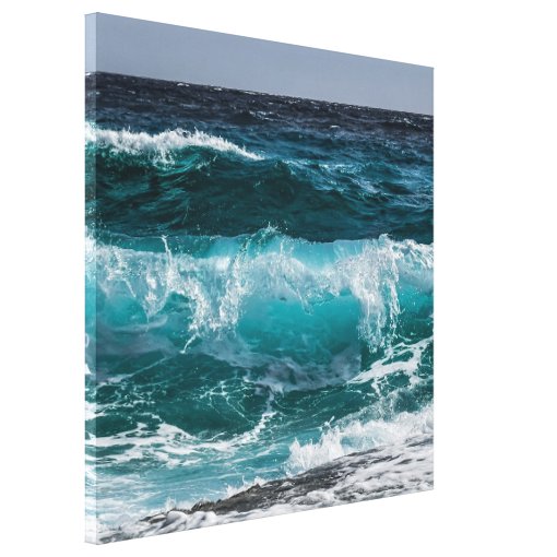 Blue Ocean Waves Canvas Print | Zazzle
