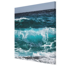 Blue Ocean Waves Canvas Print | Zazzle