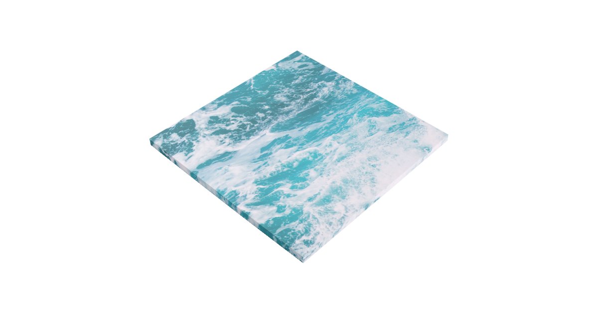 Blue Ocean Waves Gallery Wrap | Zazzle