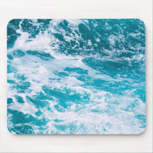Blue Ocean Waves Mouse Pad | Zazzle