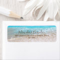 Blue Ocean Waves Tropical Beach Wedding Address Label | Zazzle