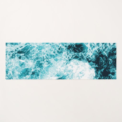 Blue ocean waves yoga mat | Zazzle