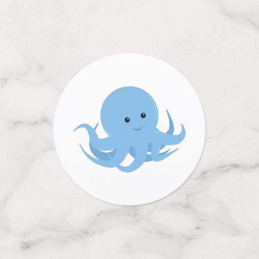 Blue Octopus Baby Shower | Table Confetti | Zazzle