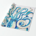 Blue Octopus Wrapping Paper | Zazzle.com