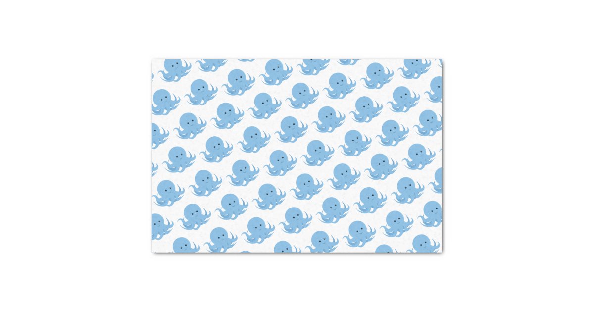 Blue Octopus Cute Animal Tissue Paper | Zazzle