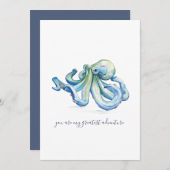 Blue Octopus Menu | Zazzle