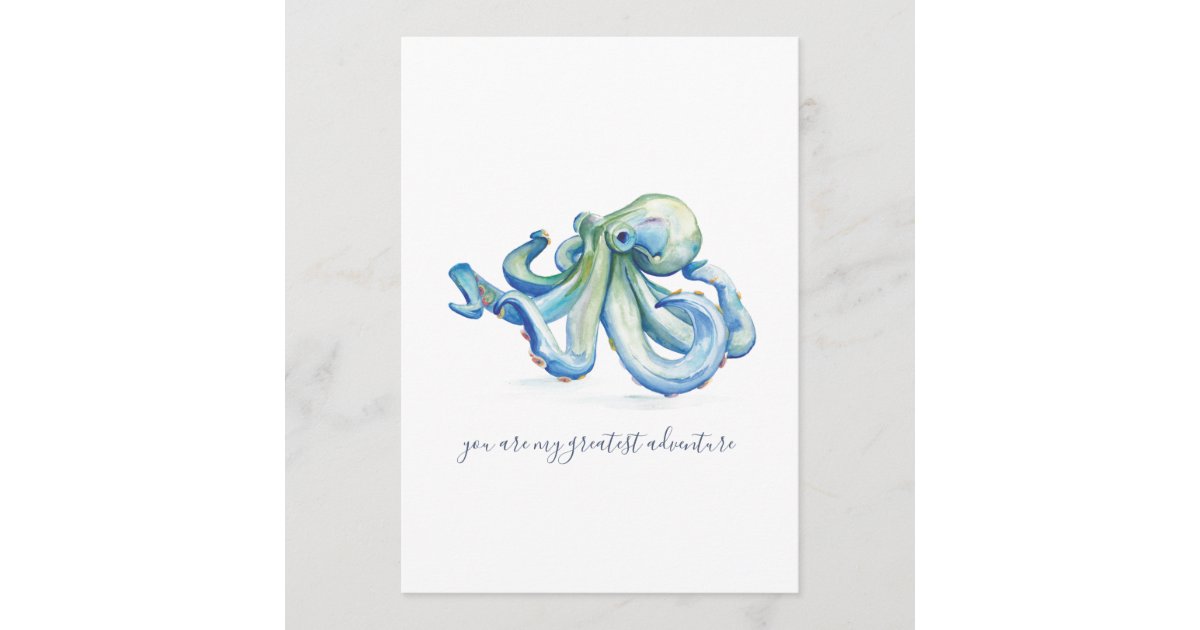 Blue Octopus Menu | Zazzle