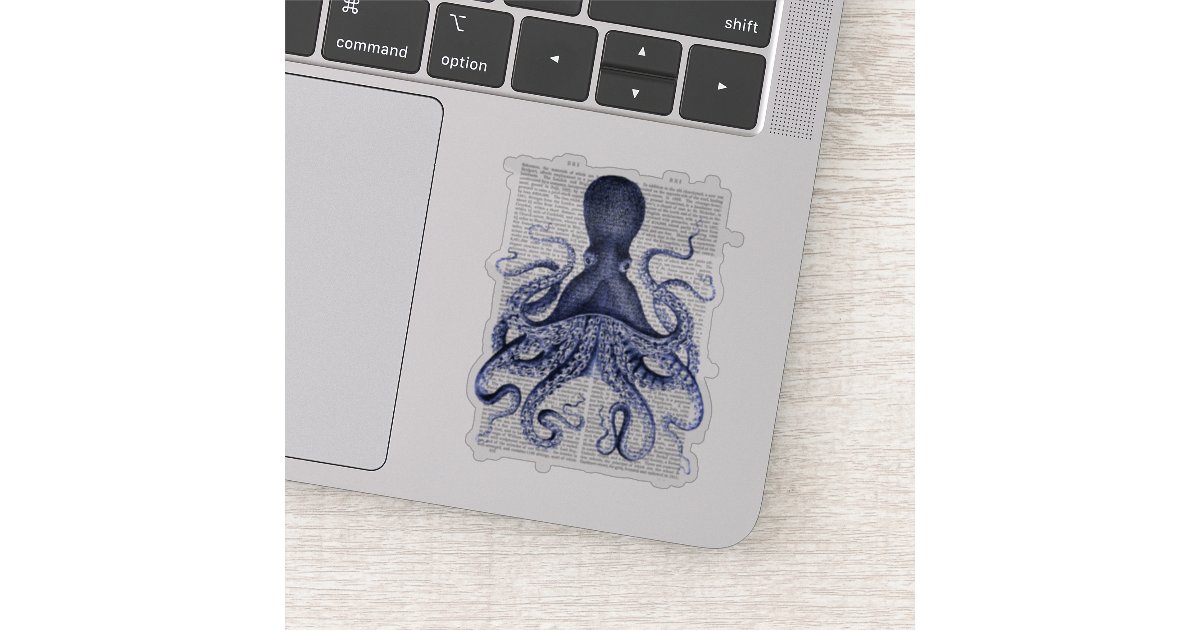 Blue Octopus Sticker | Zazzle