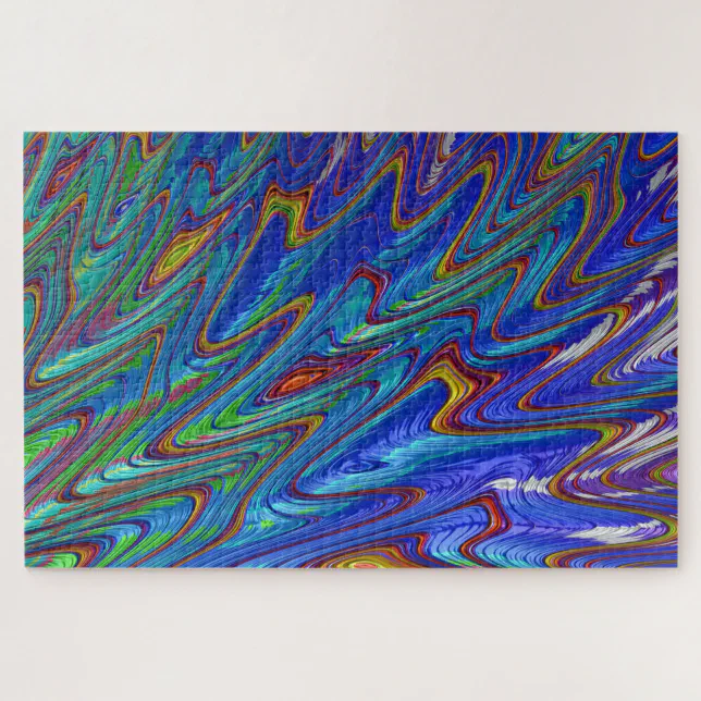blue oil spill puzzle | Zazzle