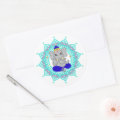 Blue om mandala sticker | Zazzle