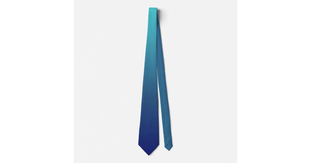 Blue ombre gradient neck tie | Zazzle