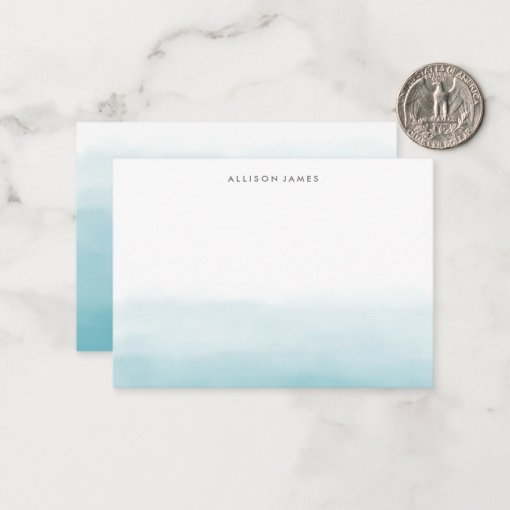 Blue Ombre Note Card | Zazzle