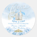 Blue Once Upon a Time Princess Classic Round Sticker | Zazzle