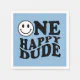 Blue One Happy Dude Retro Happy Smile Birthday Napkins | Zazzle